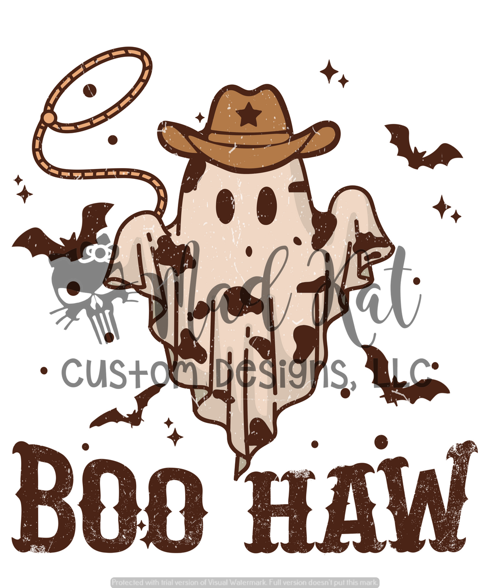 Boo Haw HTV transfer – Mad Kat Custom Designs, LLC