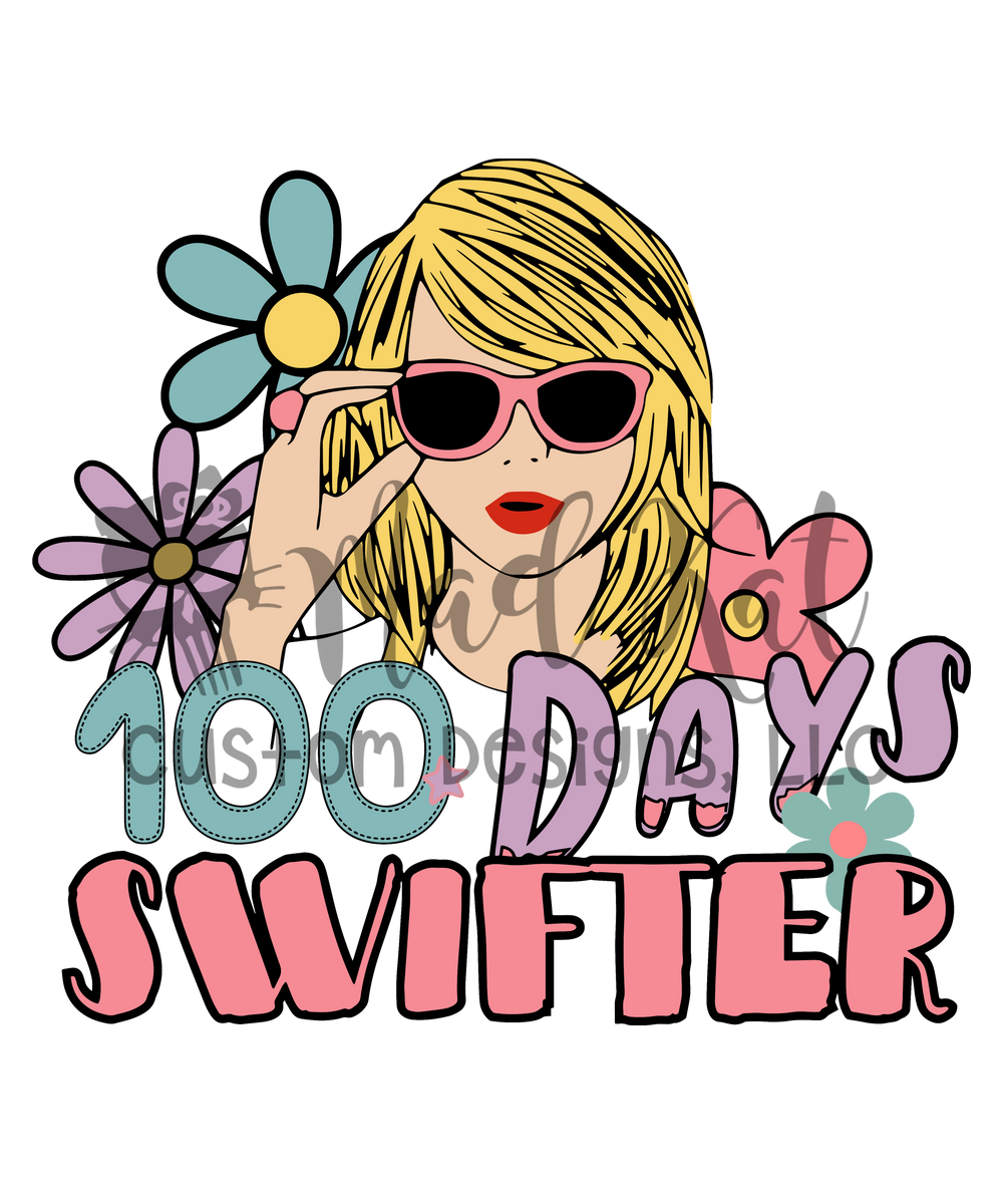 100 Days TS HTV transfer – Mad Kat Custom Designs, LLC