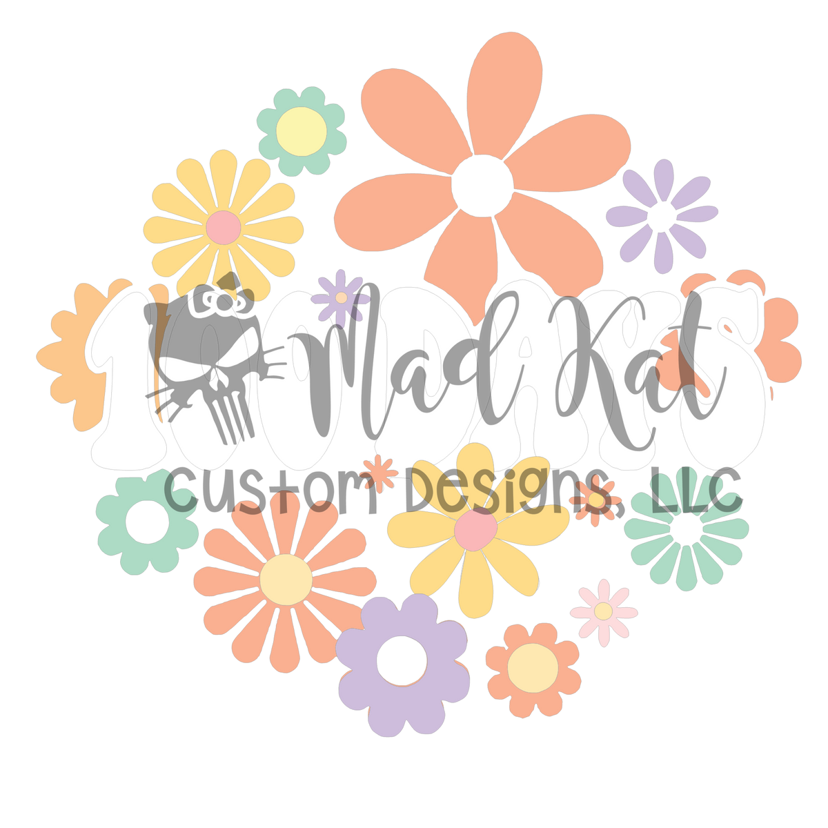 100 Days Flower HTV transfer – Mad Kat Custom Designs, LLC