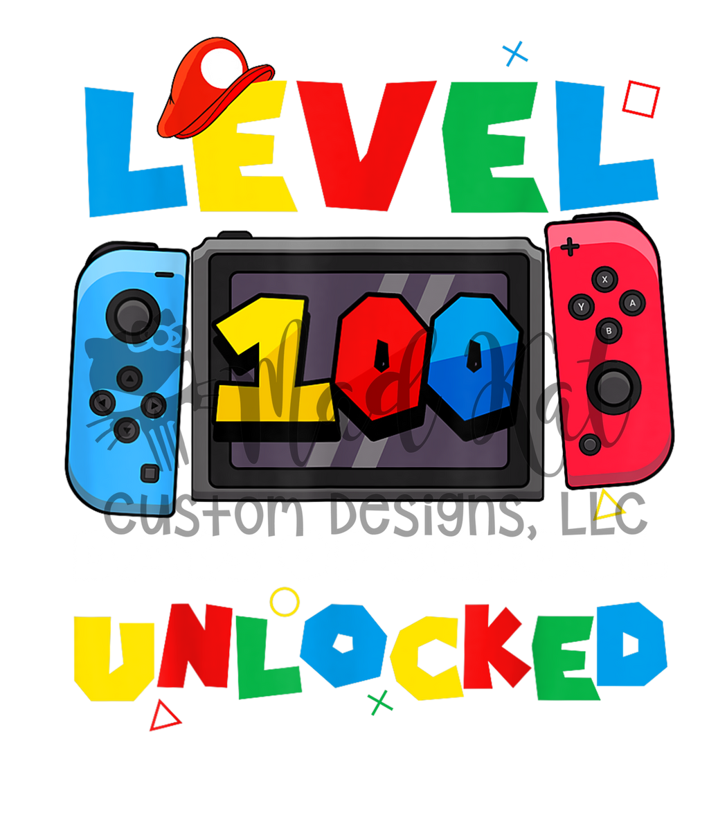 100 Days Unlocked HTV transfer – Mad Kat Custom Designs, LLC