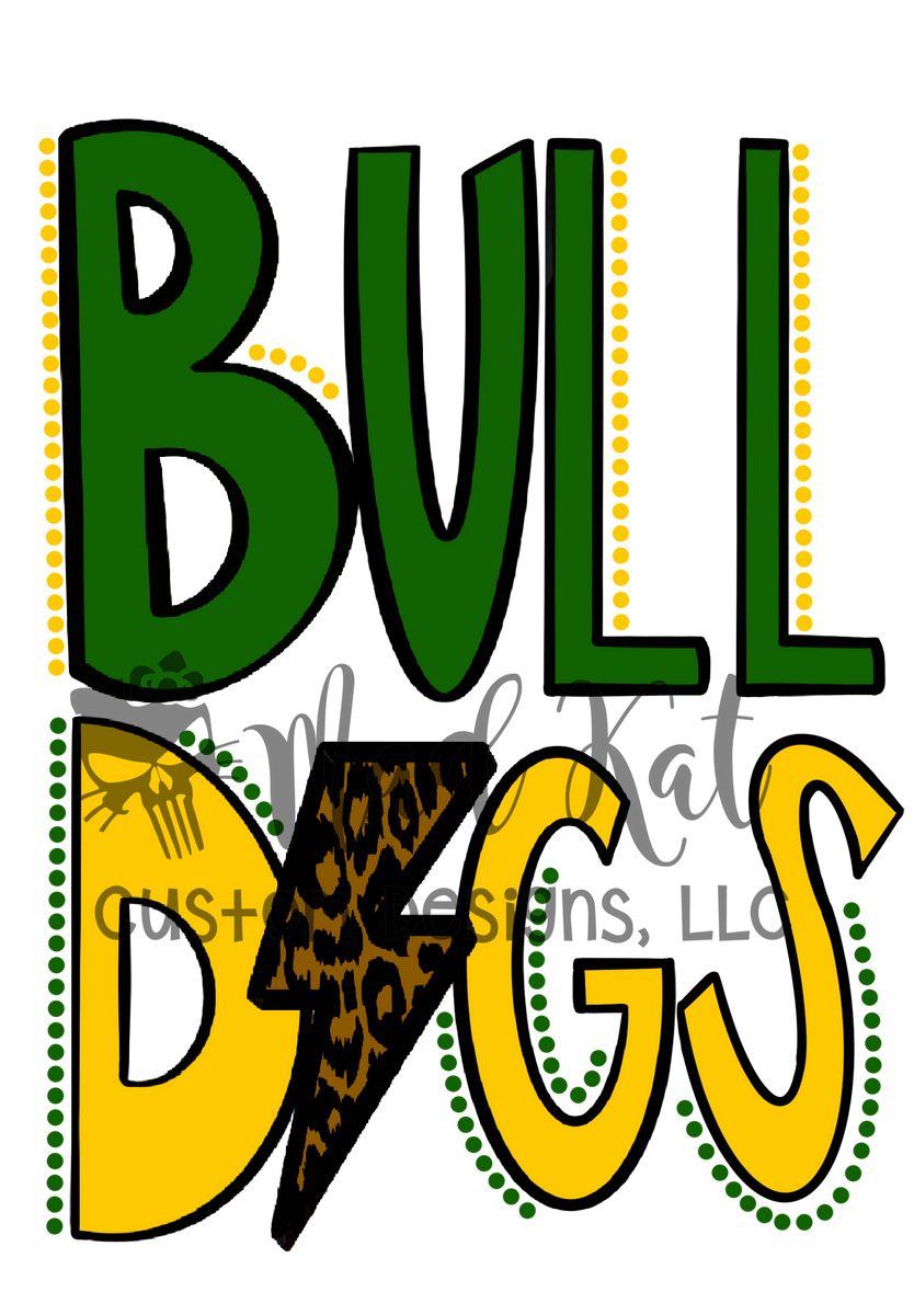 Bulldog Bolt Sublimation Transfer – Mad Kat Custom Designs, LLC