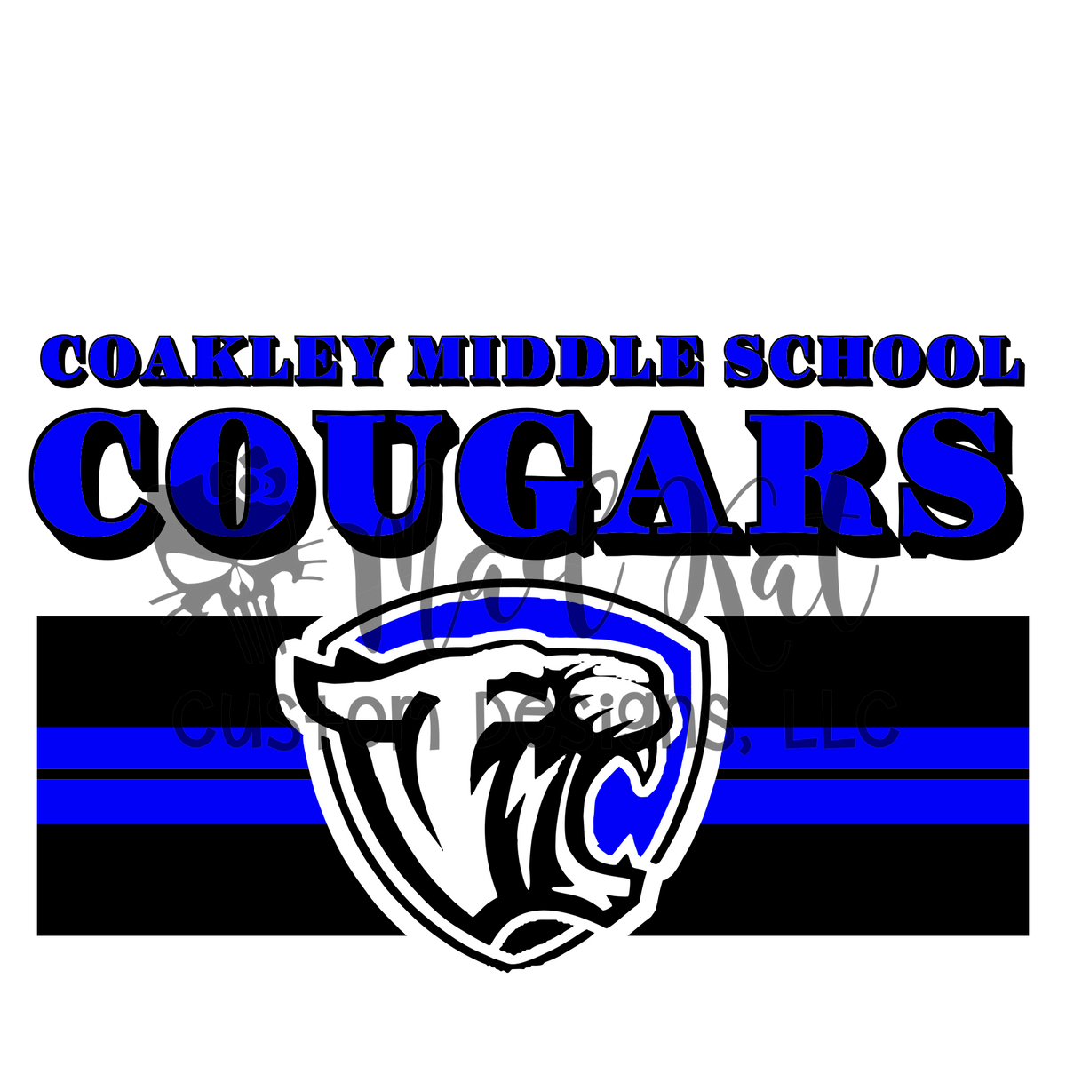 Coakley Cougars HTV transfer – Mad Kat Custom Designs, LLC