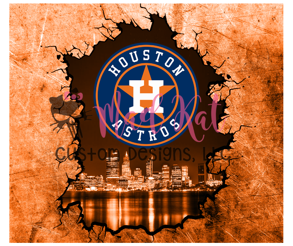 Astros Skyline Tumbler Print – Mad Kat Custom Designs, LLC