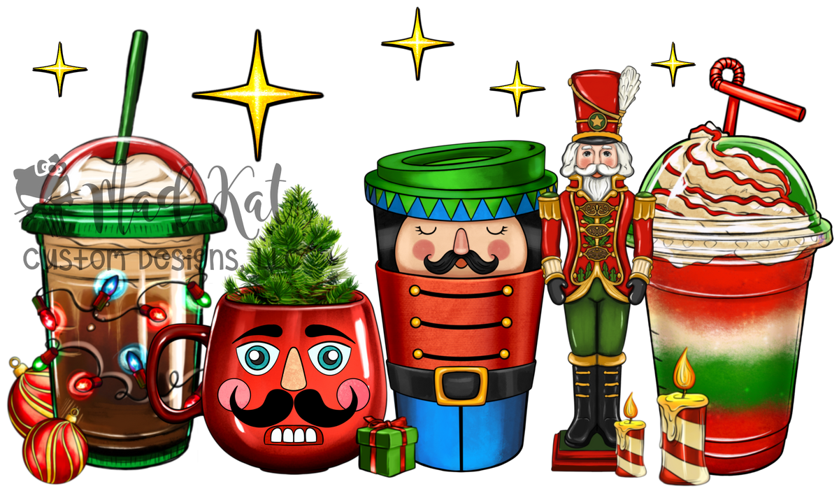 Nutcracker Coffee Cups Sublimation Transfer – Mad Kat Custom Designs, LLC