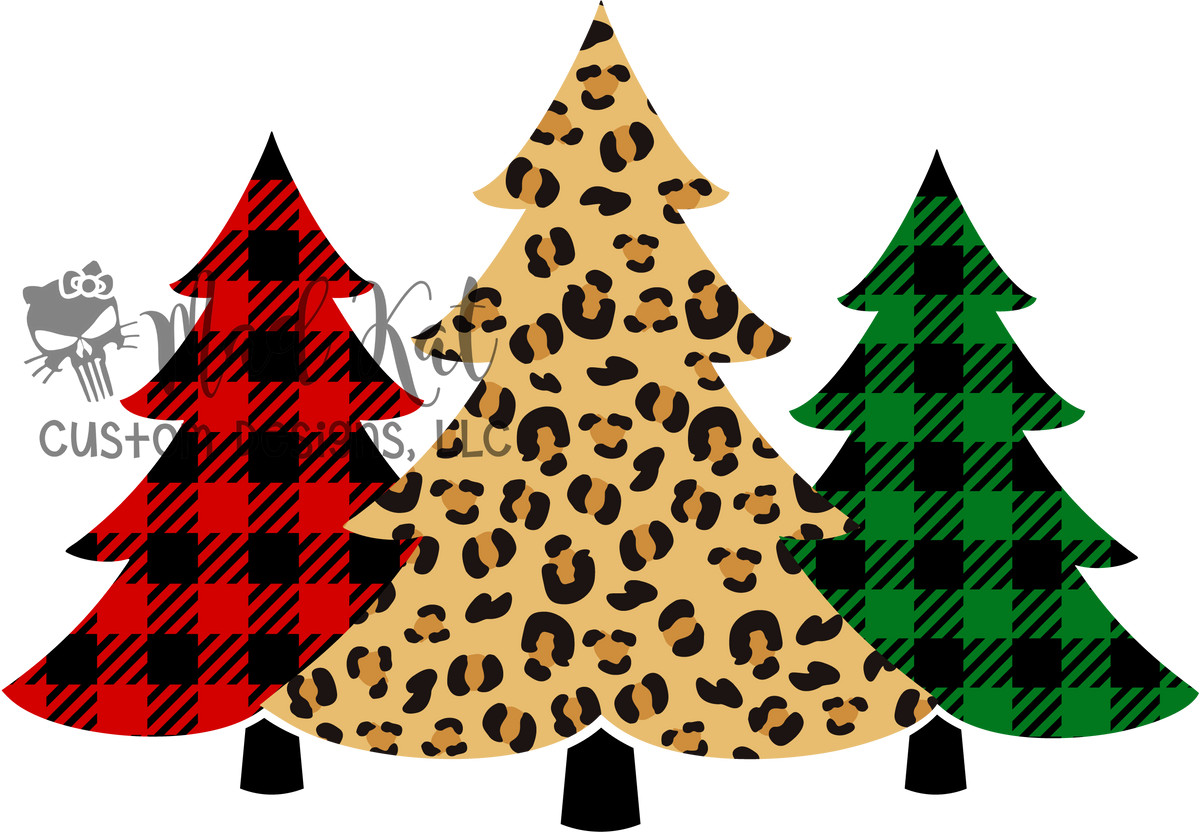 Plaid Christmas Tree HTV transfer – Mad Kat Custom Designs, LLC
