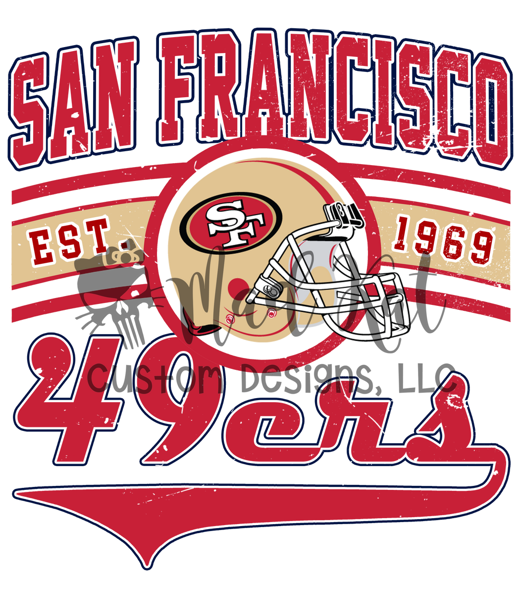 49ers Sublimation Transfer – Mad Kat Custom Designs, LLC