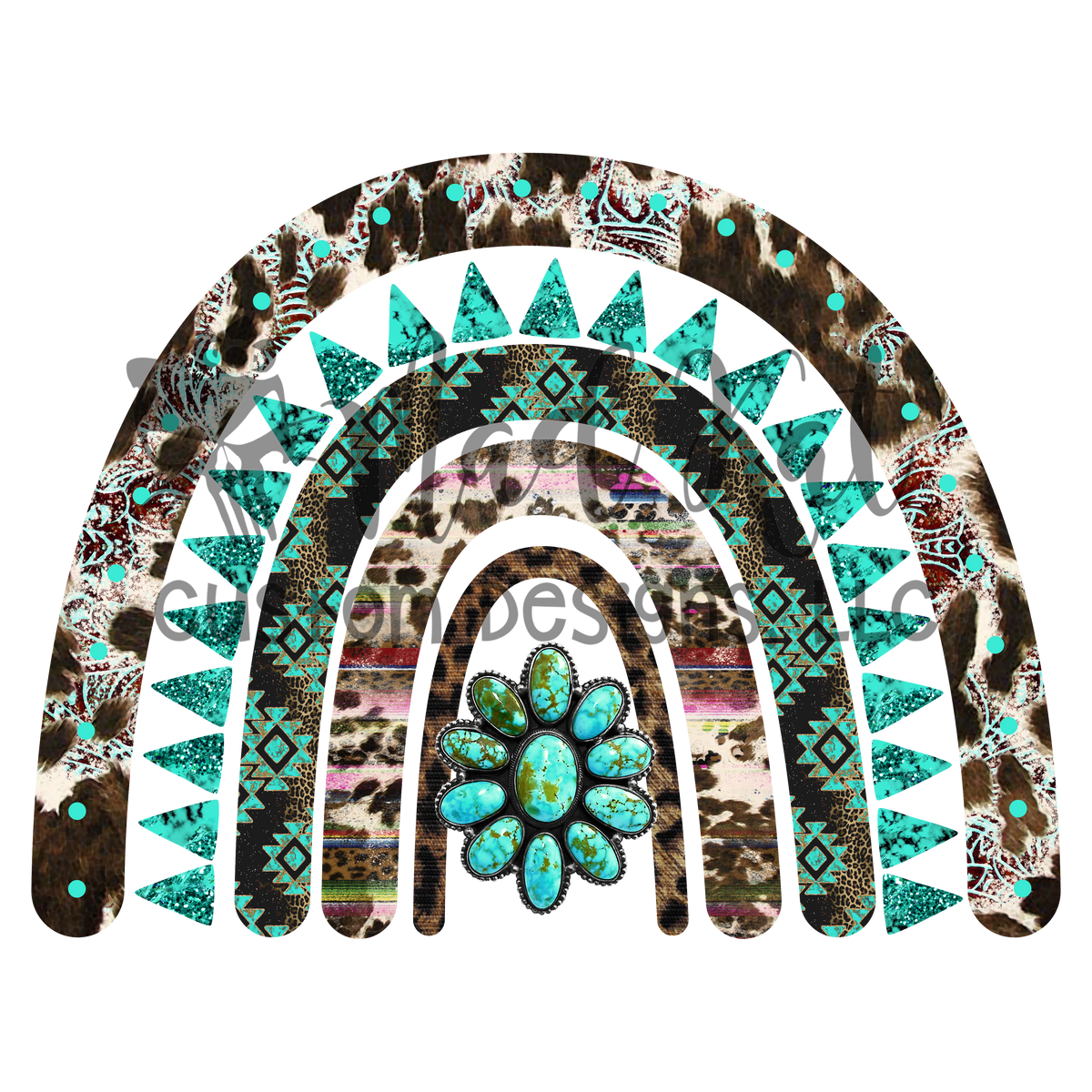 Western Rainbow HTV transfer – Mad Kat Custom Designs, LLC