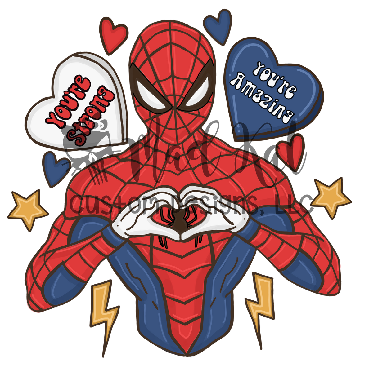 Spider Heart HTV transfer – Mad Kat Custom Designs, LLC