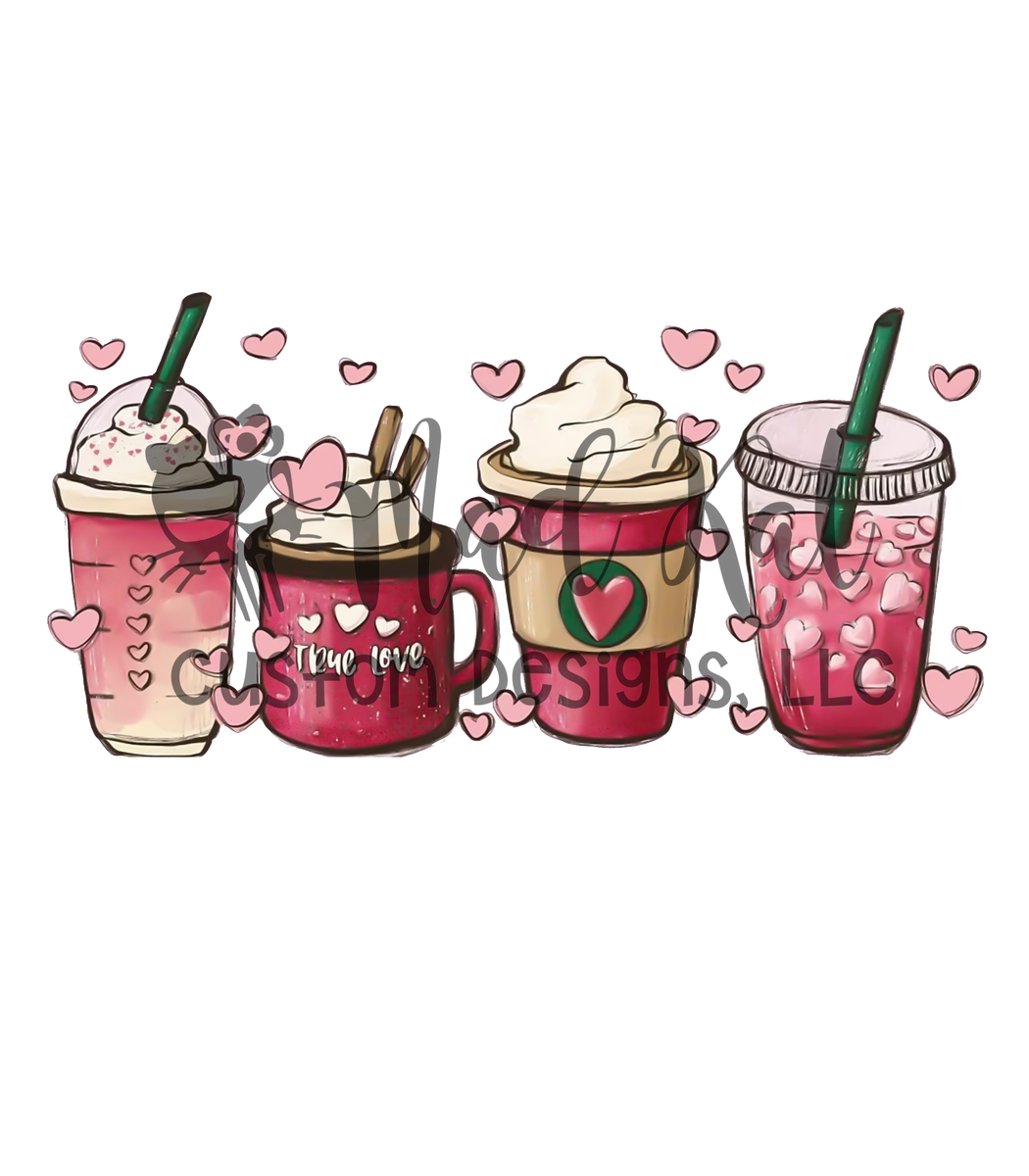 Valentines Cups HTV transfer – Mad Kat Custom Designs, LLC