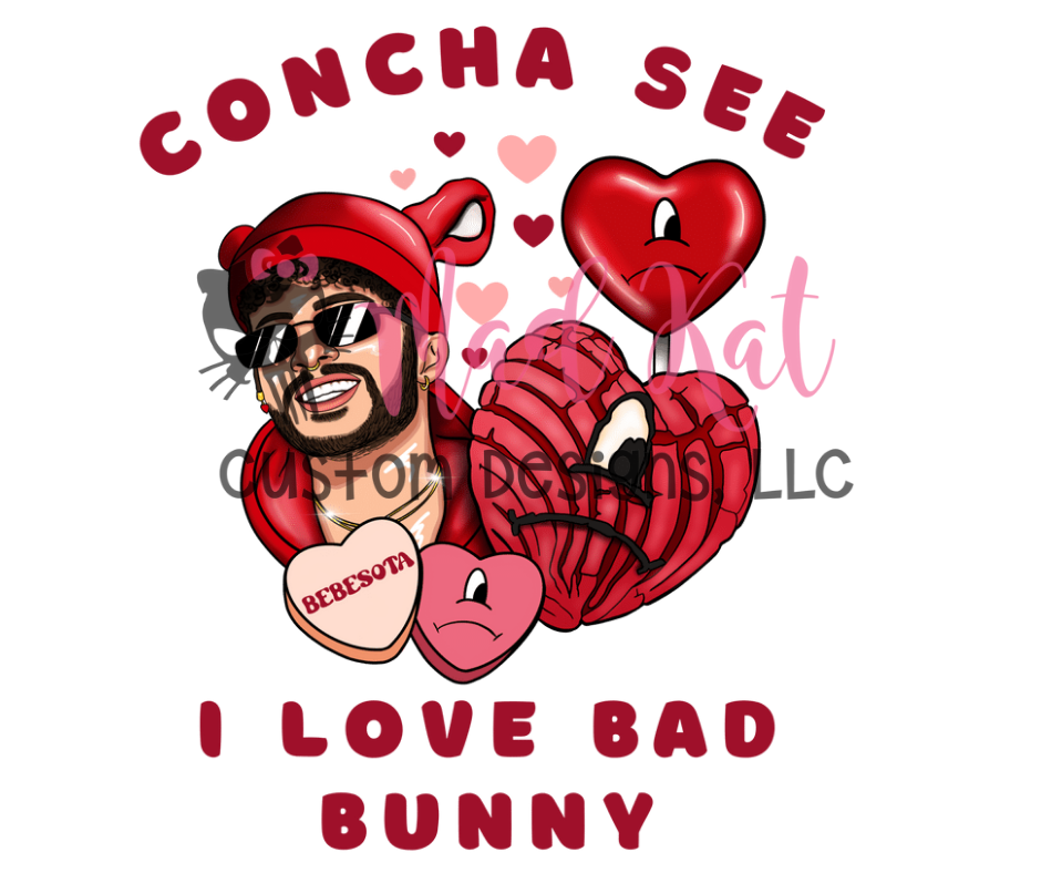 BB Concha Words Sublimation Transfer – Mad Kat Custom Designs, LLC