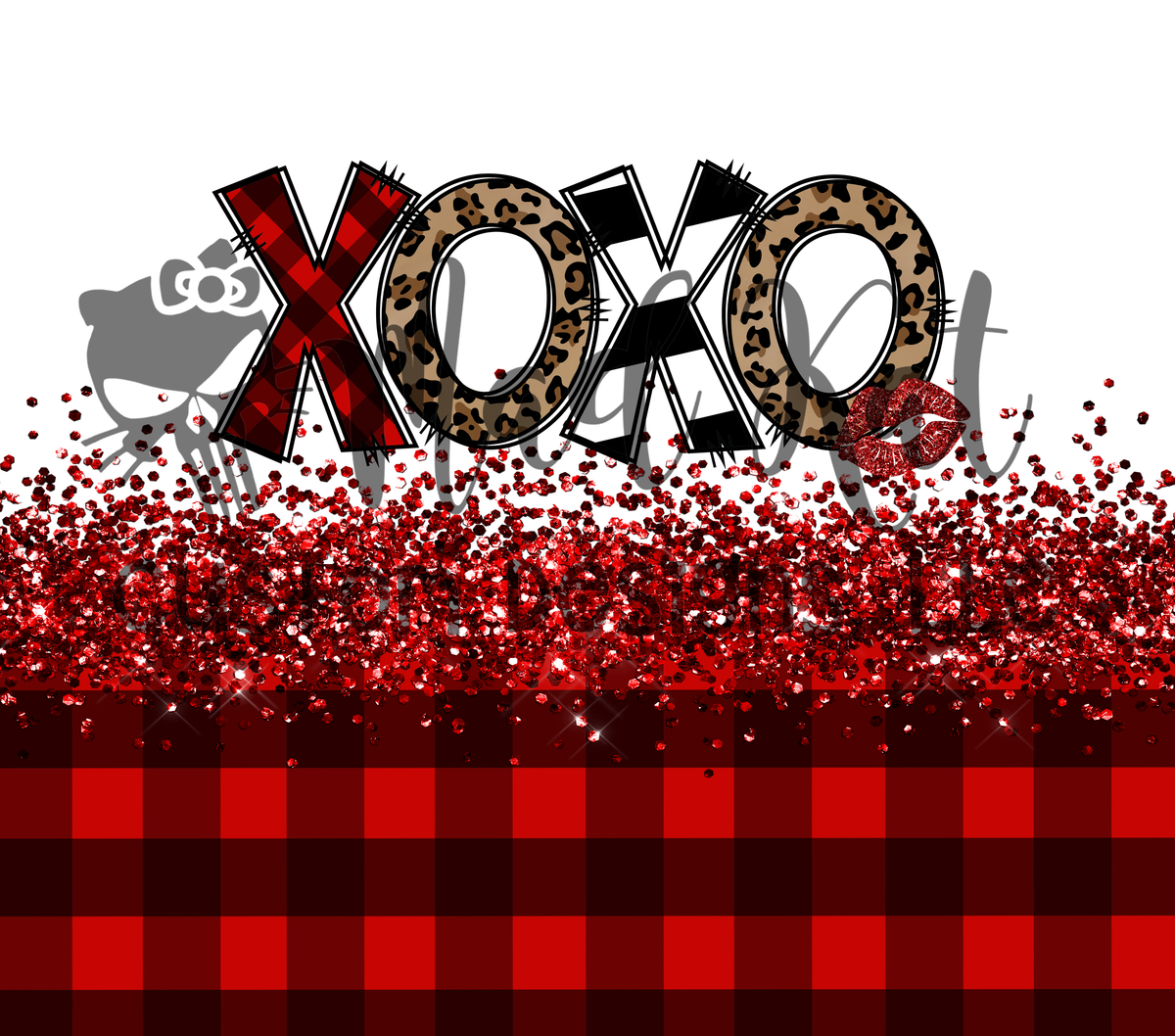 Red XOXO Tumbler Print – Mad Kat Custom Designs, LLC