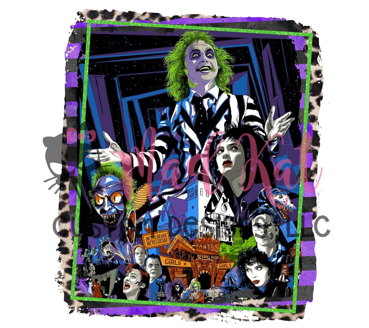 Beetlejuice HTV transfer – Mad Kat Custom Designs, LLC