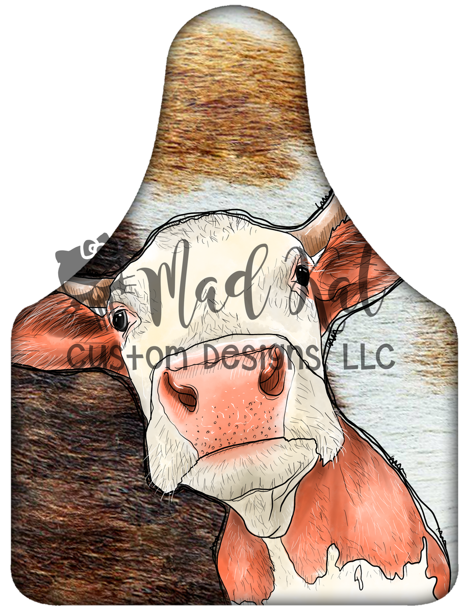 Cow Tag Cowhide 2 Sublimation Transfer – Mad Kat Custom Designs, LLC