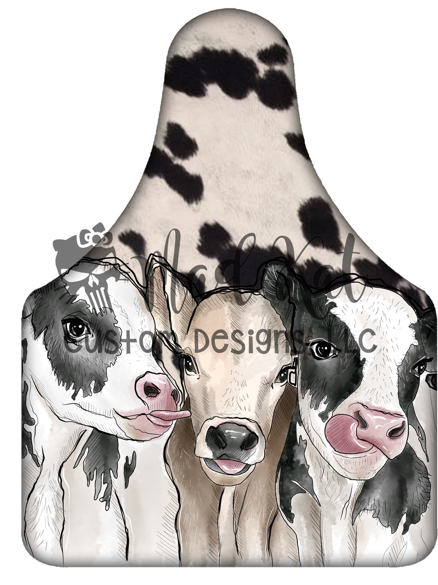 Cow Tag Cowhide 4 HTV transfer – Mad Kat Custom Designs, LLC