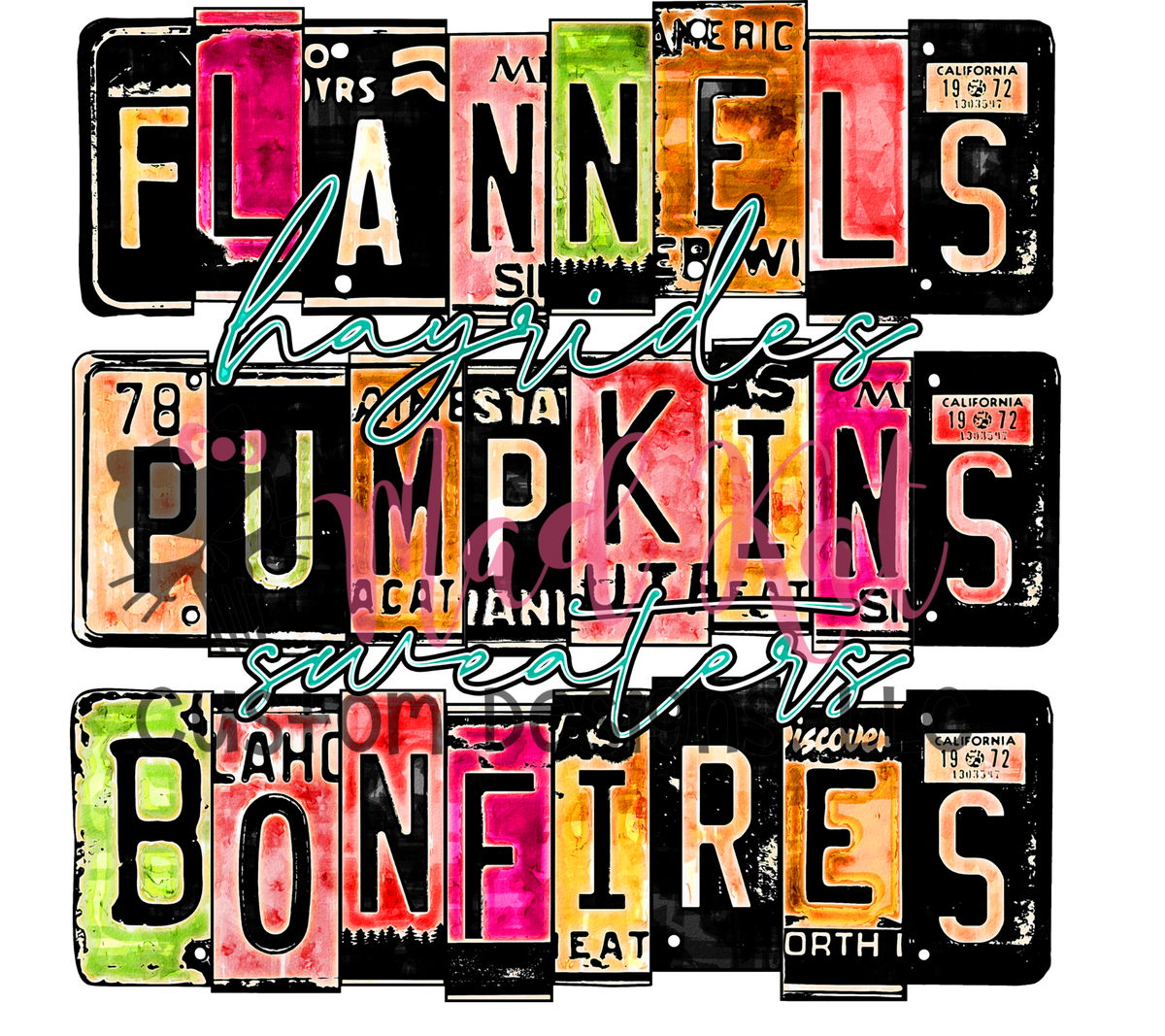 Fall 10 HTV transfer – Mad Kat Custom Designs, LLC