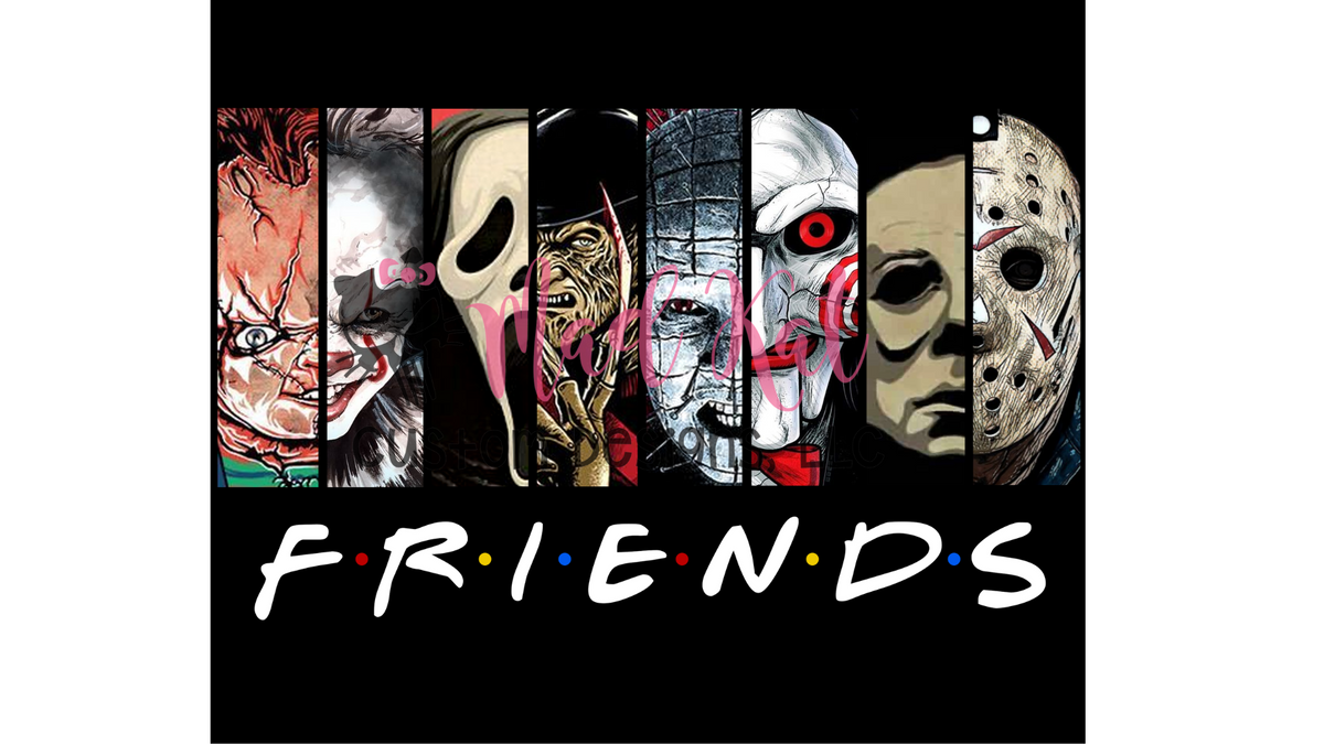 Horror Friends Sublimation Tumbler Print – Mad Kat Custom Designs, LLC
