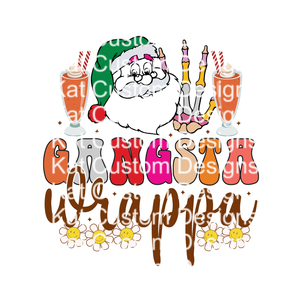 Gansta Wrappa HTV transfer – Mad Kat Custom Designs, LLC