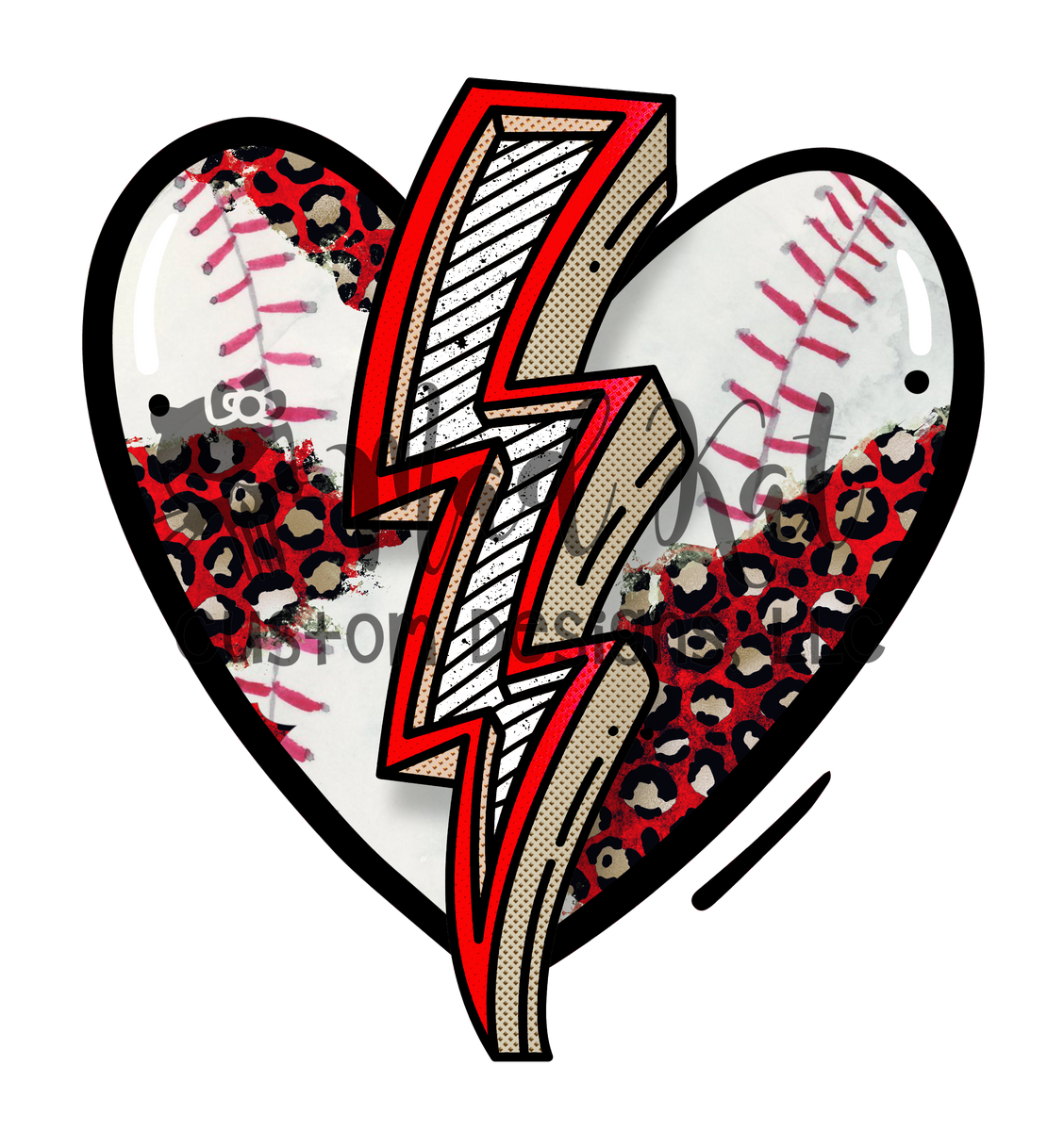 Baseball Heart HTV transfer – Mad Kat Custom Designs, LLC