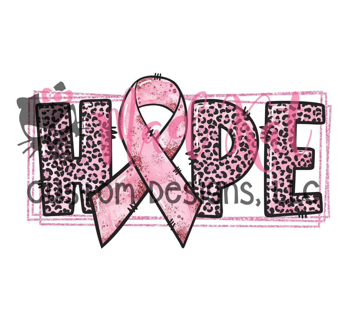 Hope Pink Leopard HTV transfer – Mad Kat Custom Designs, LLC