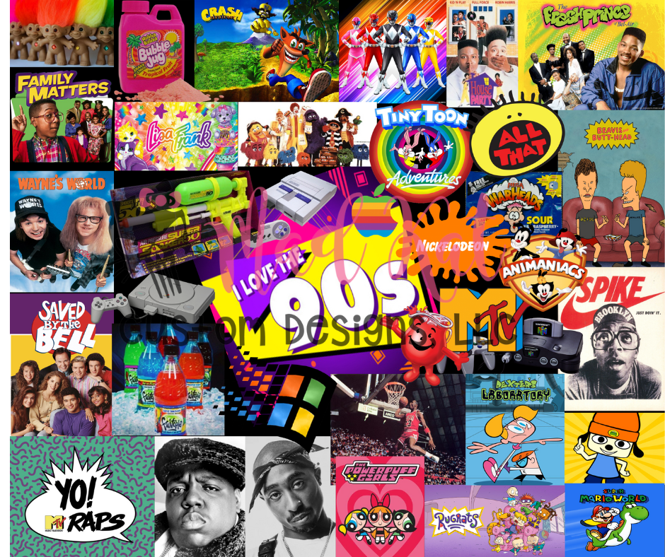 90s Pop Culture Collage