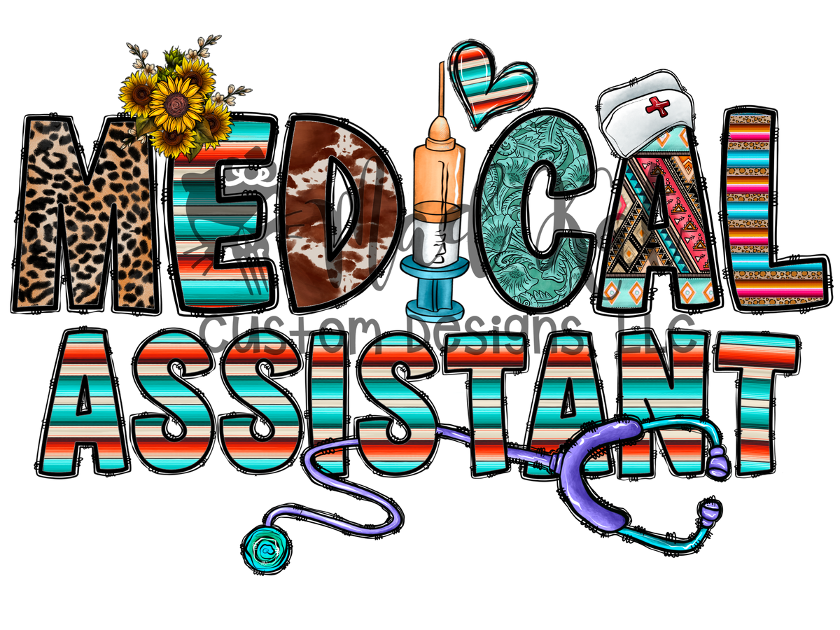 Medical Assistant Sublimation Transfer – Mad Kat Custom Designs, LLC