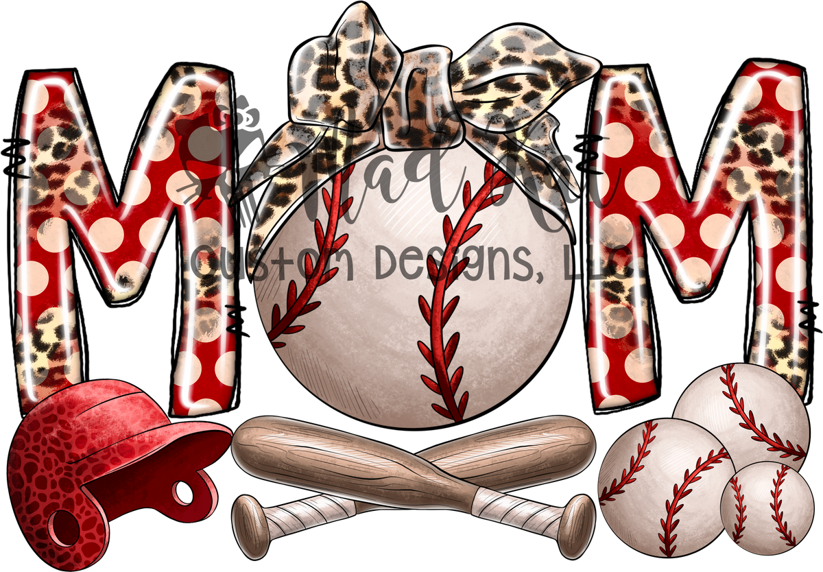Baseball Mom HTV transfer – Mad Kat Custom Designs, LLC
