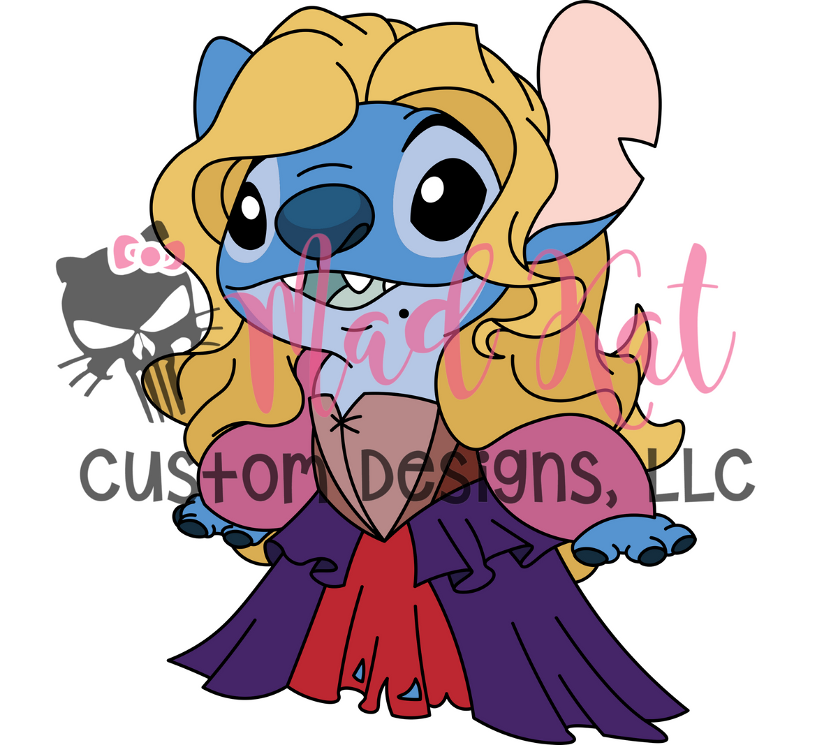 Stitch Sara HTV transfer – Mad Kat Custom Designs, LLC