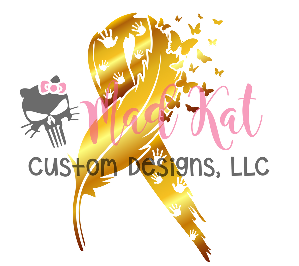 Childhood Cancer Awareness 2 HTV transfer – Mad Kat Custom Designs, LLC