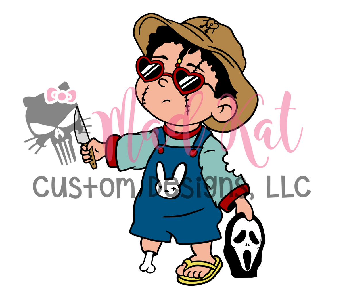 Ghostface Benito Sublimation Transfer – Mad Kat Custom Designs, LLC