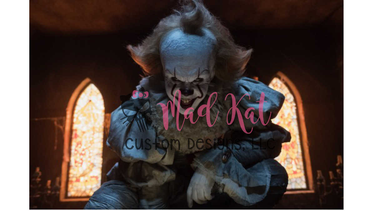 Pennywise Sublimation Tumbler Print – Mad Kat Custom Designs, LLC