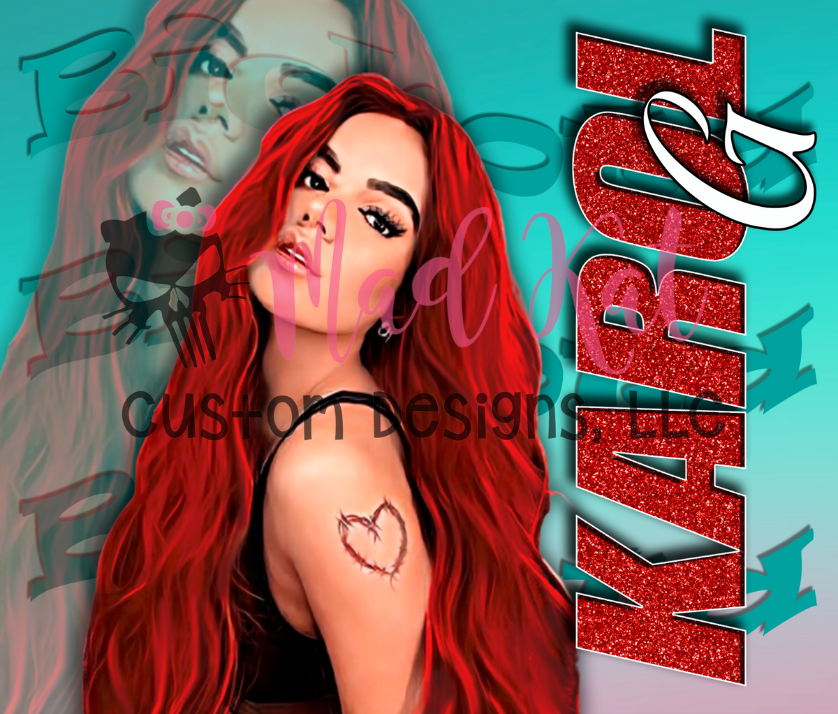 Karol G 12 Sublimation Tumbler Print – Mad Kat Custom Designs, LLC