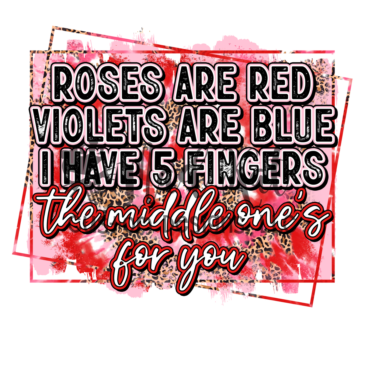 Middle Finger Poem Sublimation Transfer – Mad Kat Custom Designs, LLC