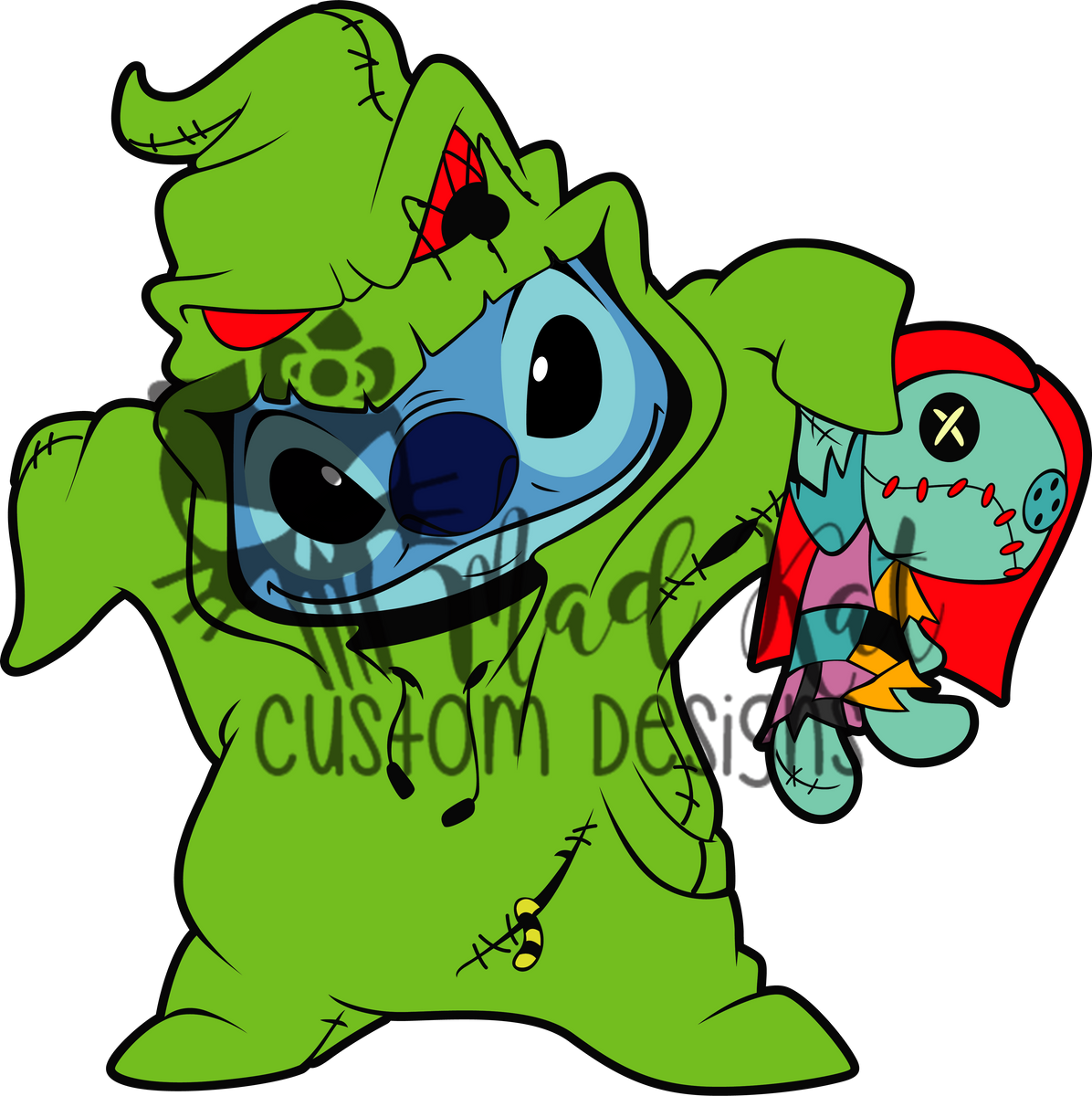 Stitch Oogie Sublimation Transfer – Mad Kat Custom Designs, LLC